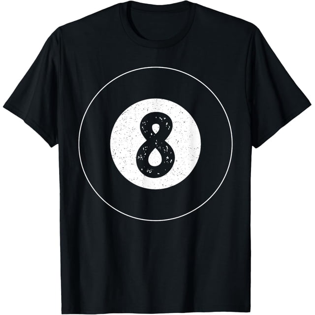 Vintage Faded 8 Ball Billiard Player Eight Ball Pool Snooker T-Shirt ...