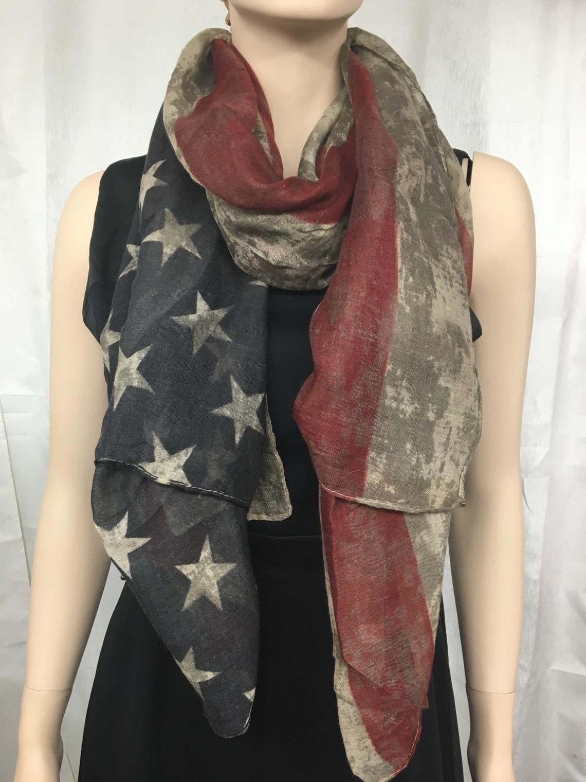 Vintage Faded American Flag Bandana: Patriotic Accessories Wear, Scarf ...