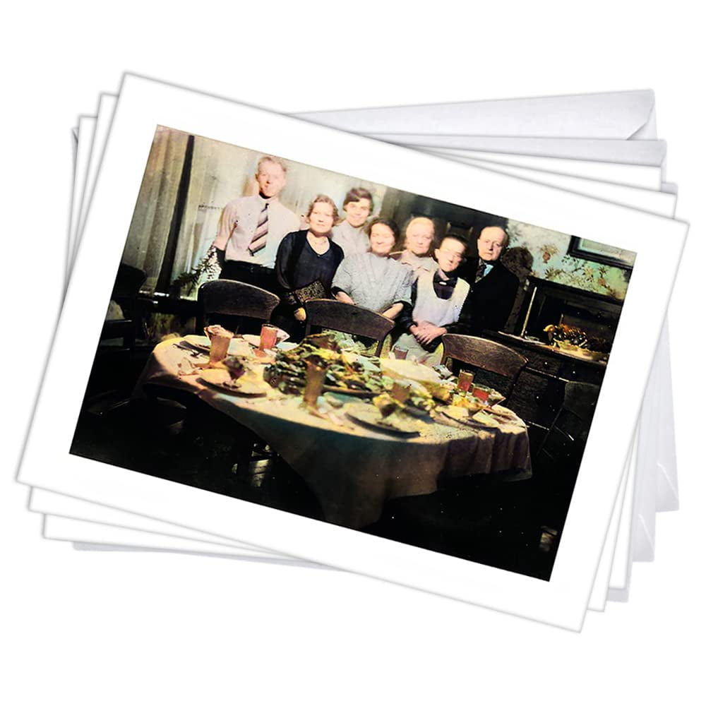 Vintage Family Dinner Thanksgiving Cards | 3 Pack Set (5x7) - Walmart.com
