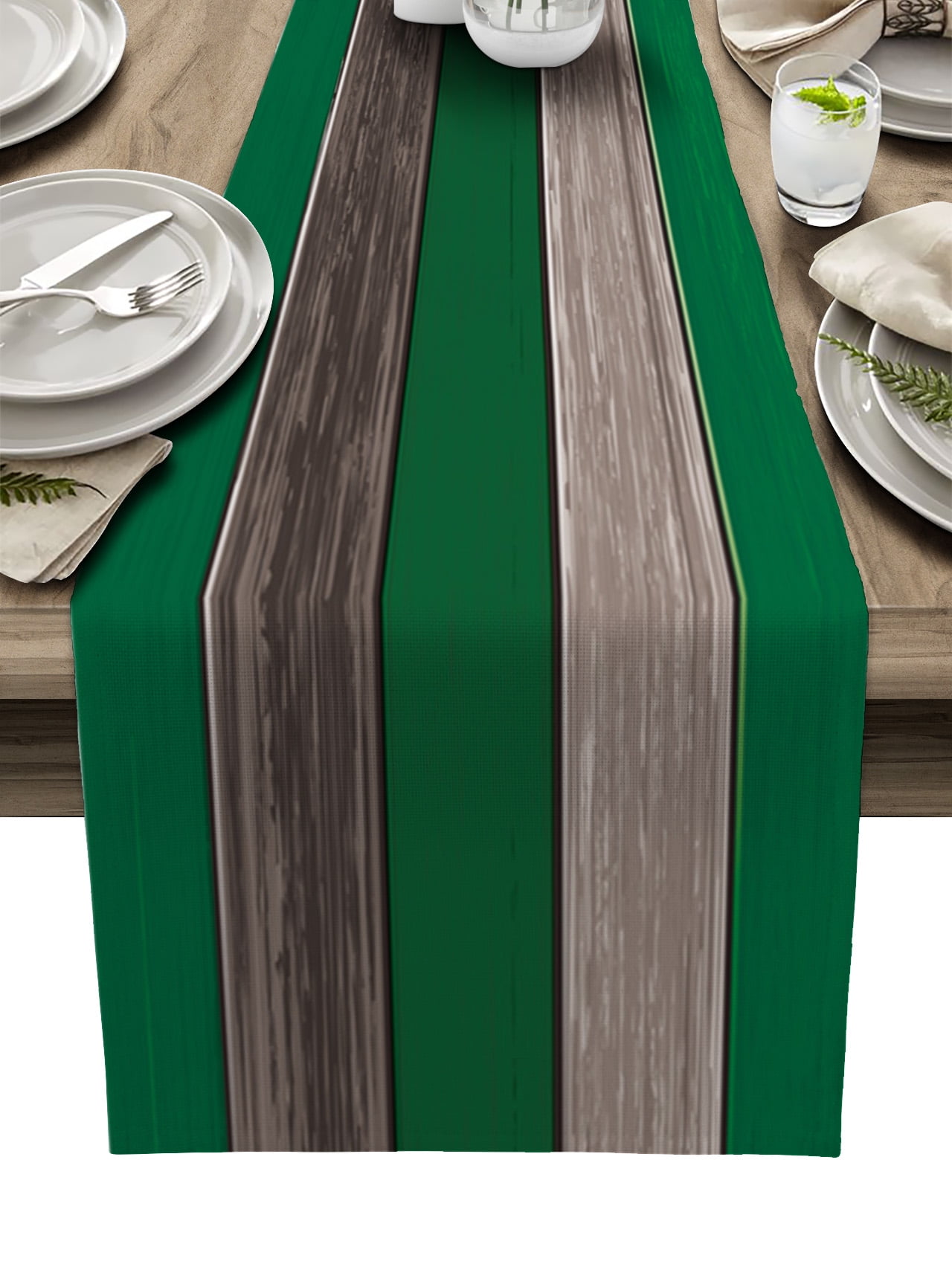 Vintage Farm Barn Grey Gradient Table Runner ration Home r Dinner Table ...