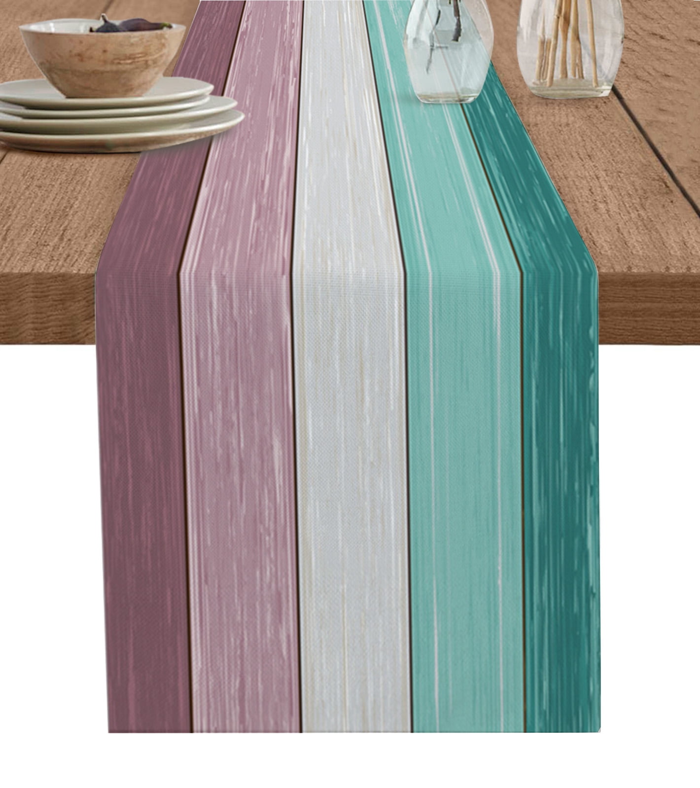 Vintage Farm Barn Grey Gradient Table Runner ration Home r Dinner Table ...