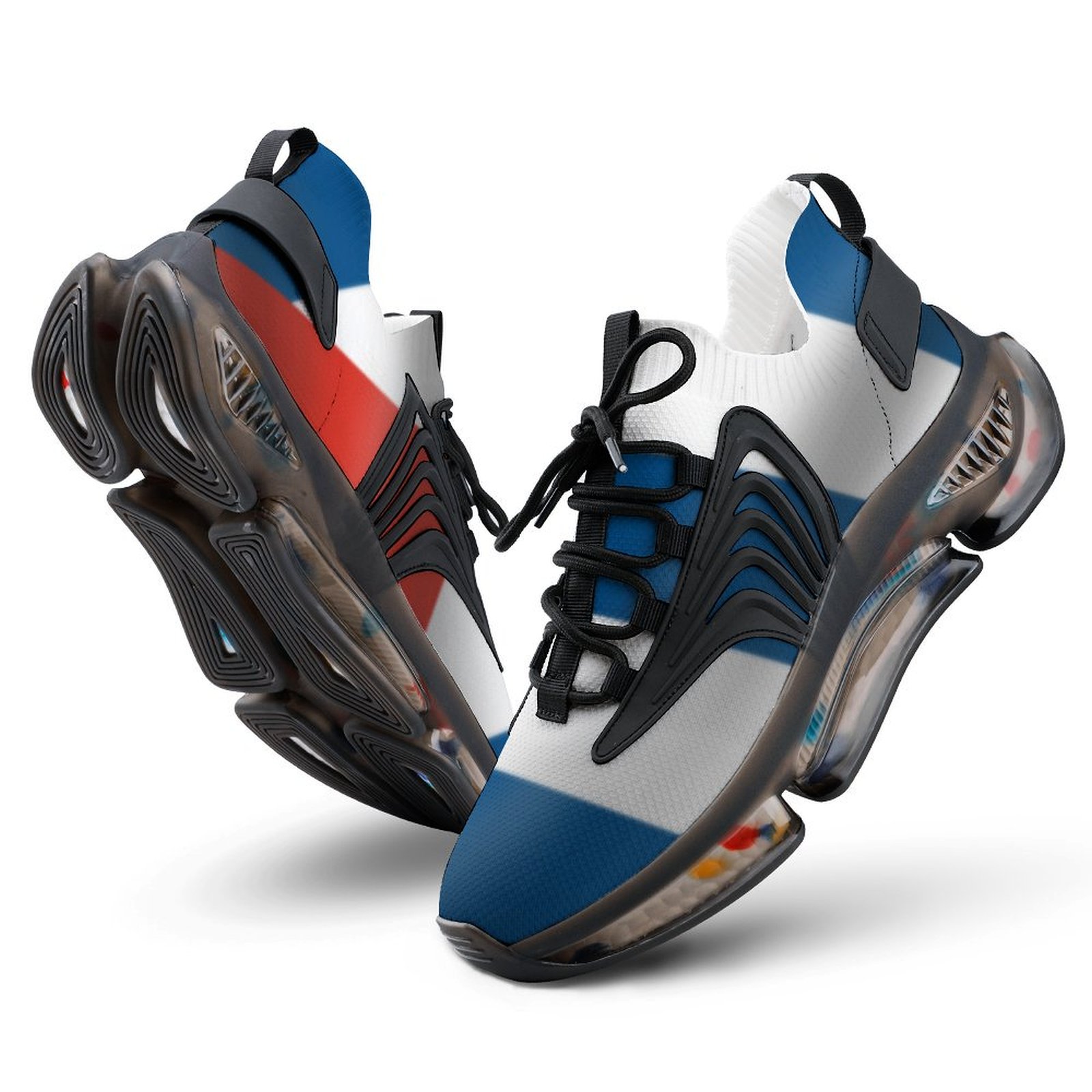 Vintage Farm Barn Red, Blue And White Walking Shoes for Men Woman ...
