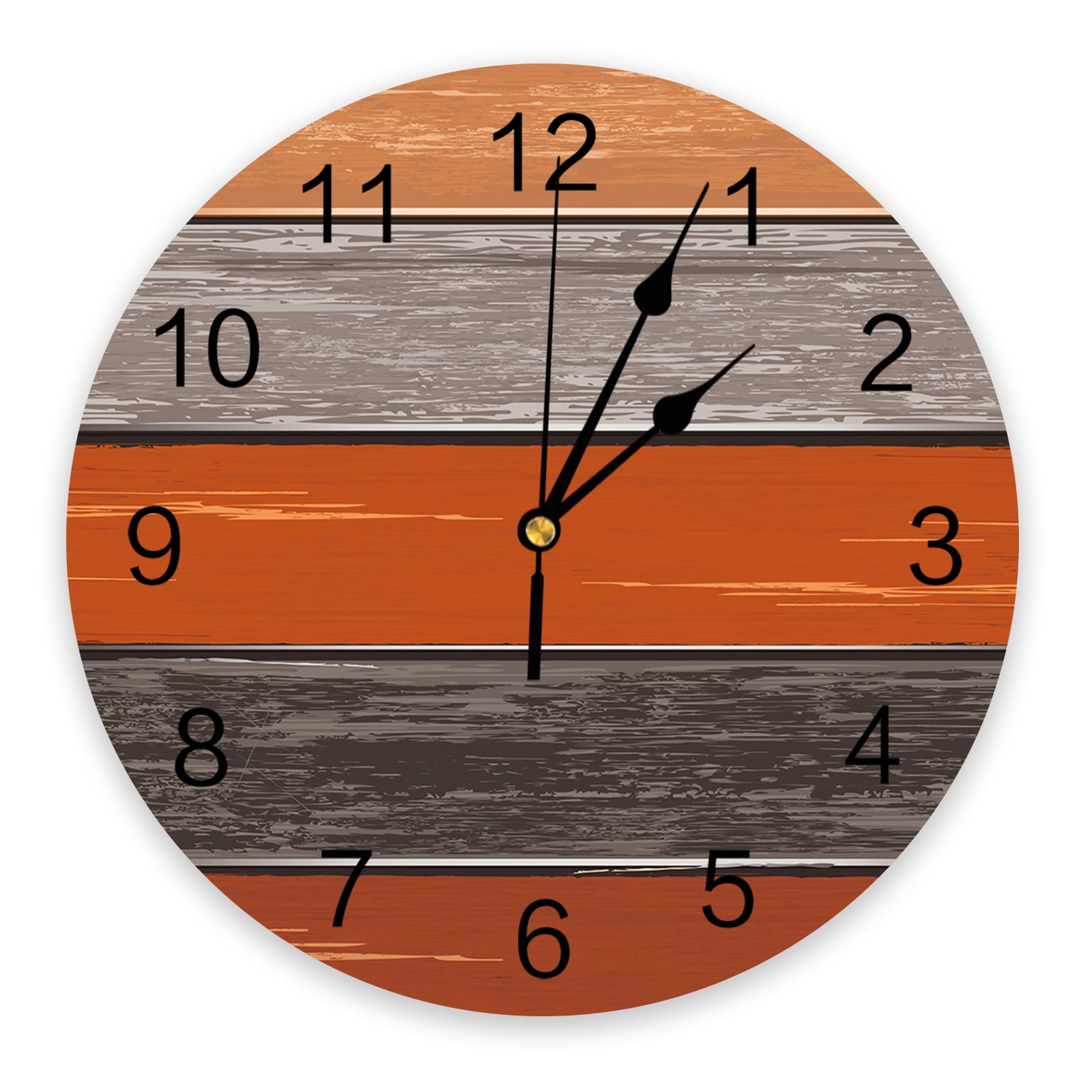 Vintage Farm Barn Wood Grain Green Gradient Large Wall Clocks Kid Room ...