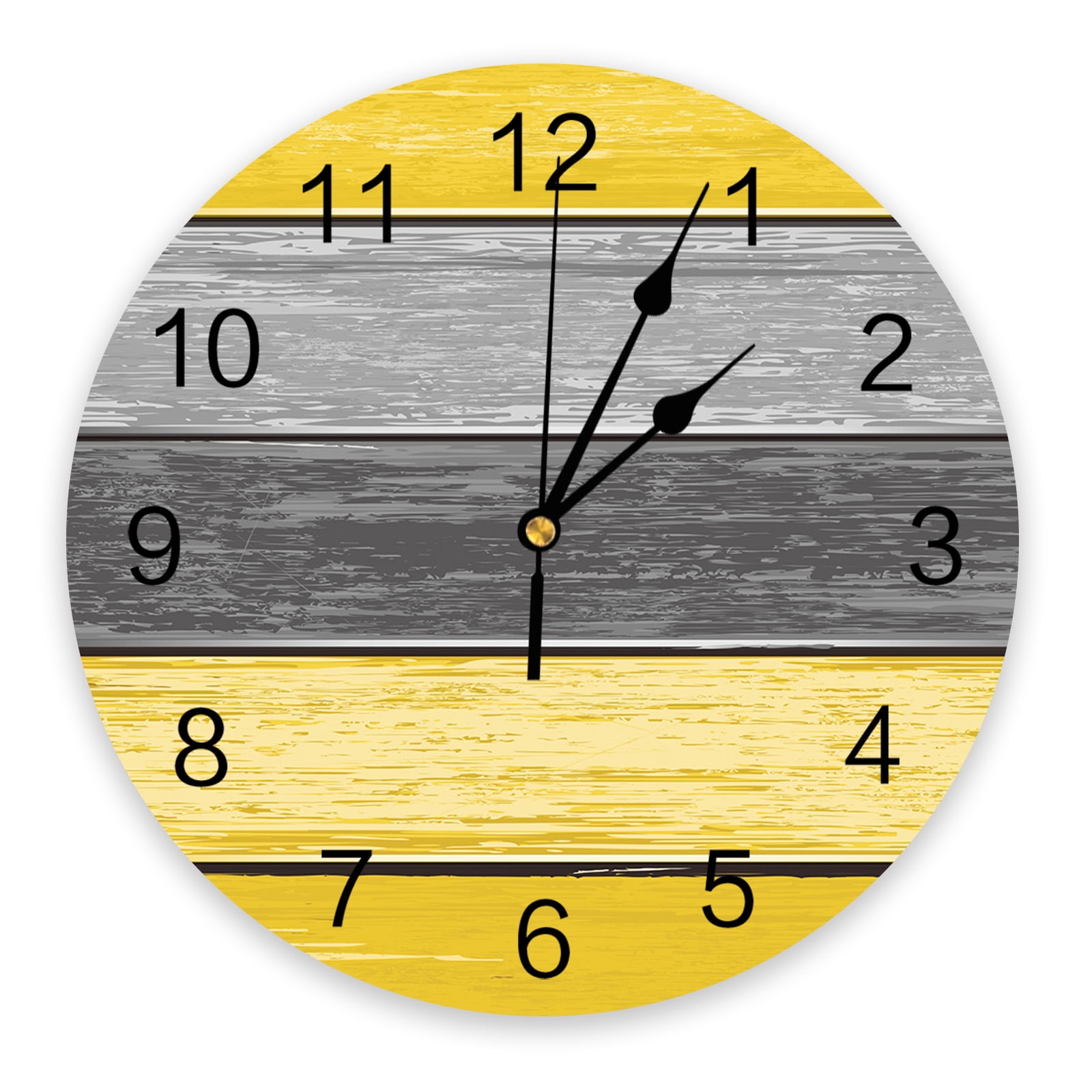 Vintage Farm Barn Wood Grain Green Gradient Large Wall Clocks Kid Room ...