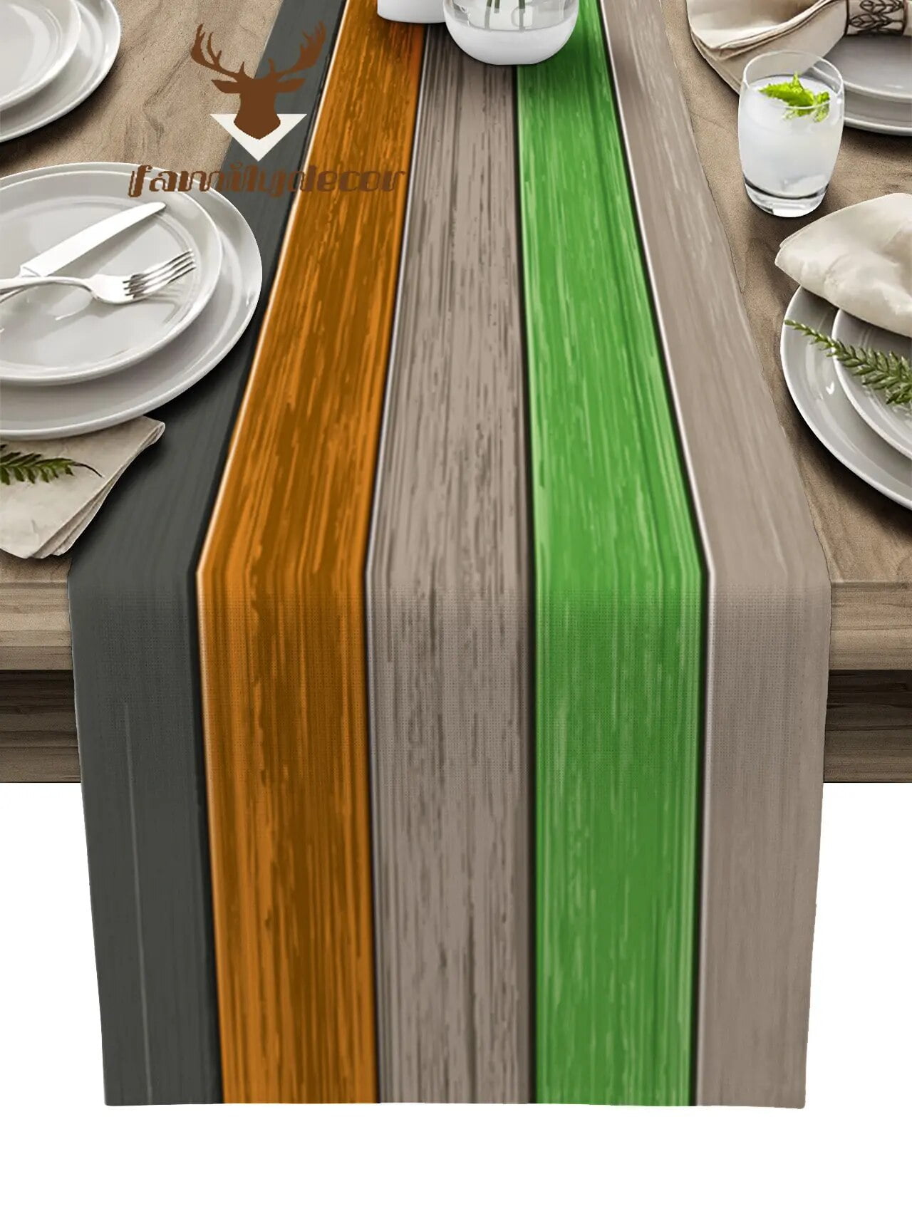 Vintage Farm Barn Wood Table Runner Home Wedding Decor Table Flag Mat ...