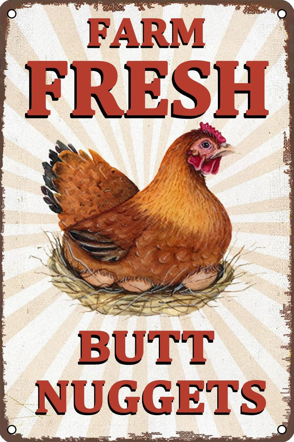 Vintage - Farm Fresh Butt Nuggets Sign - Chicken Coop Signs for Farm ...