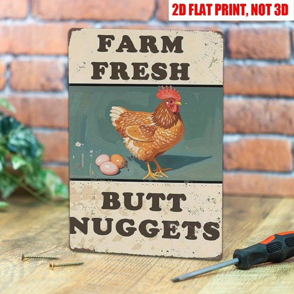 Vintage Farm Fresh Chicken Sign Butt Nuggets Humor Decor For Country ...
