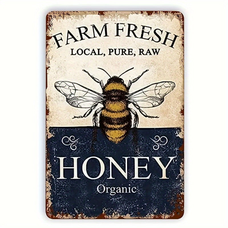 Vintage Farm Fresh Honey Country Style Tin Metal Signs Home Décor 8x12 ...
