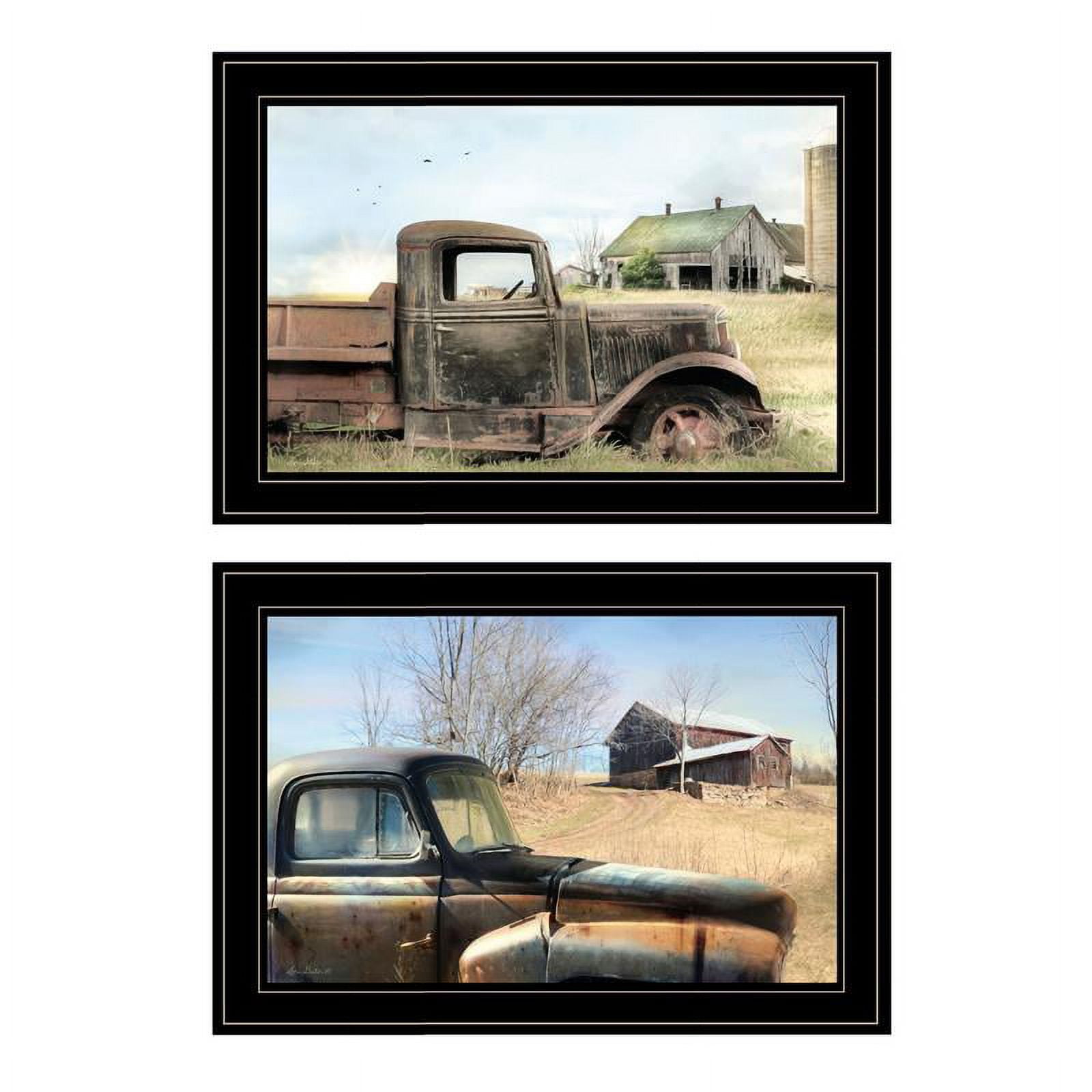 Vintage Farm Trucks 2-Piece Vignette by Lori Deiter Wood Multi-Color ...