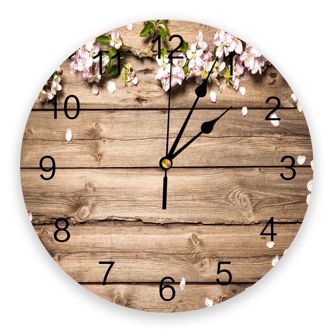 Vintage Farm Wood Door Rustic Wall Clock for Kids Rooms Silent Clocks ...