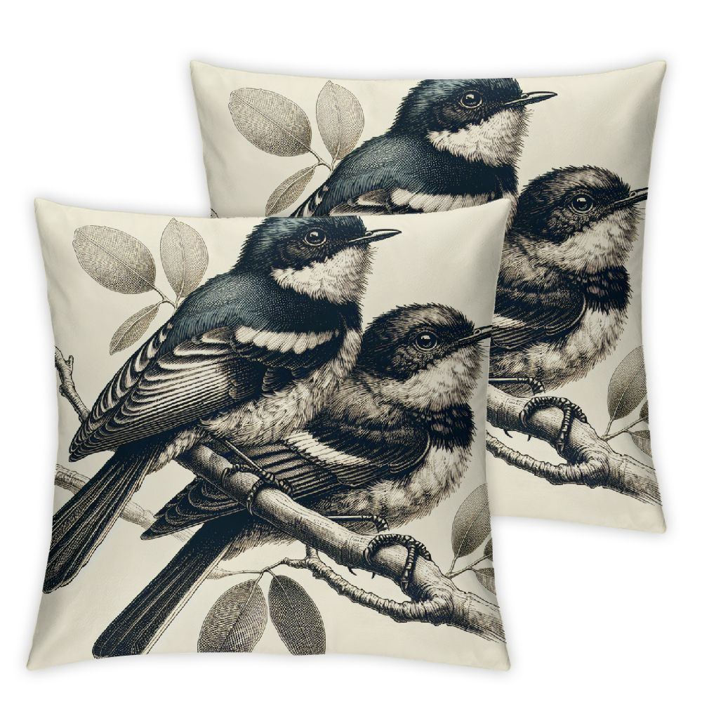 Vintage Farmhouse Animals Plant Pillow Covers Country Rustic Botanical ...