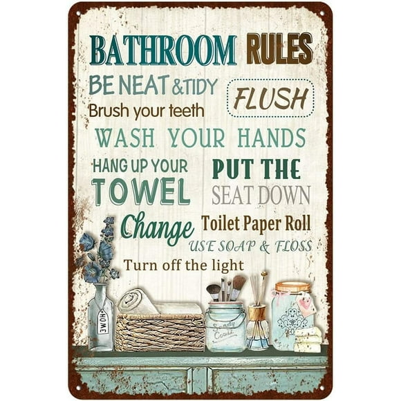 Farmhouse Bathroom Sign