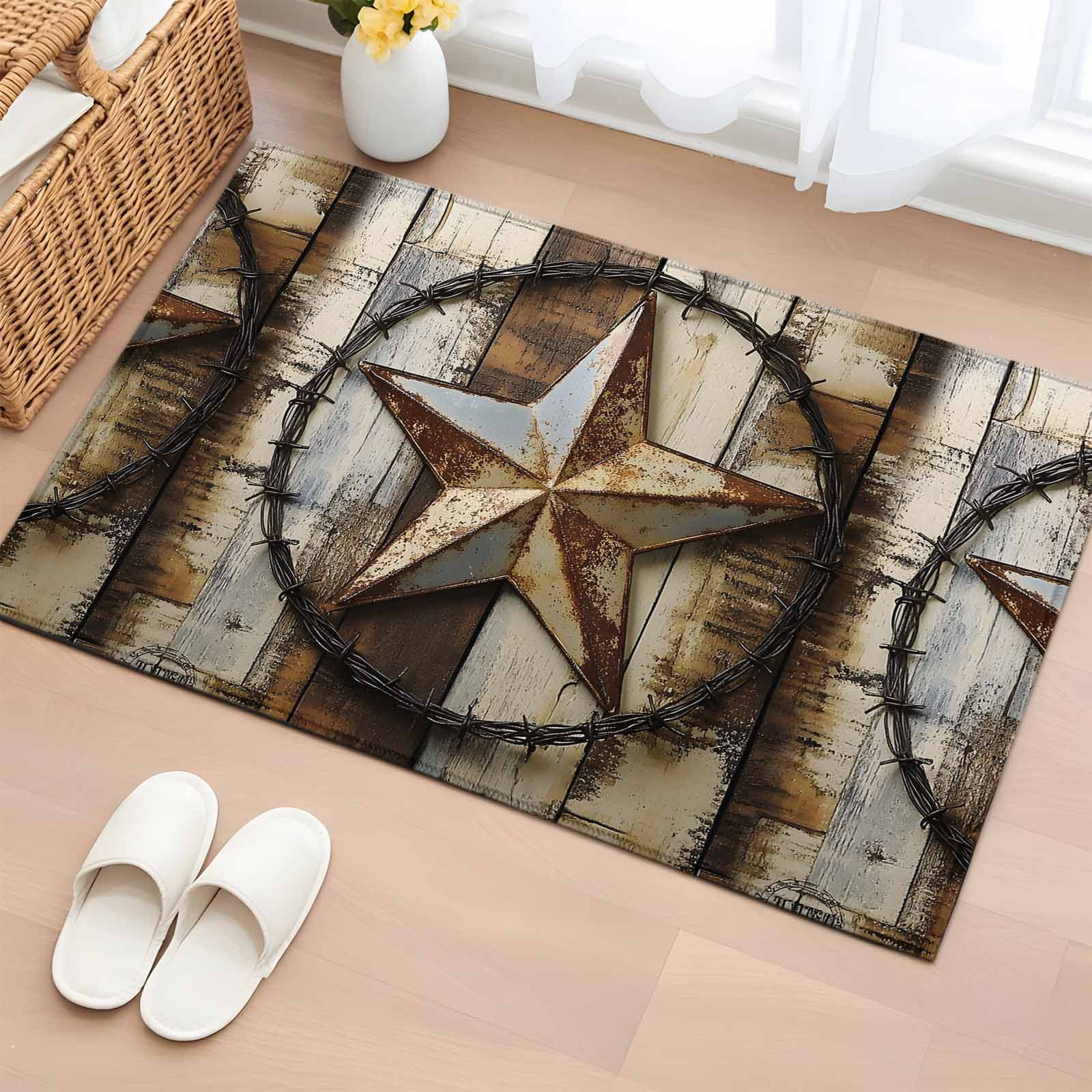 Vintage Farmhouse Bathroom Rug Washable 2x3 Entryway Rug Non Slip ...