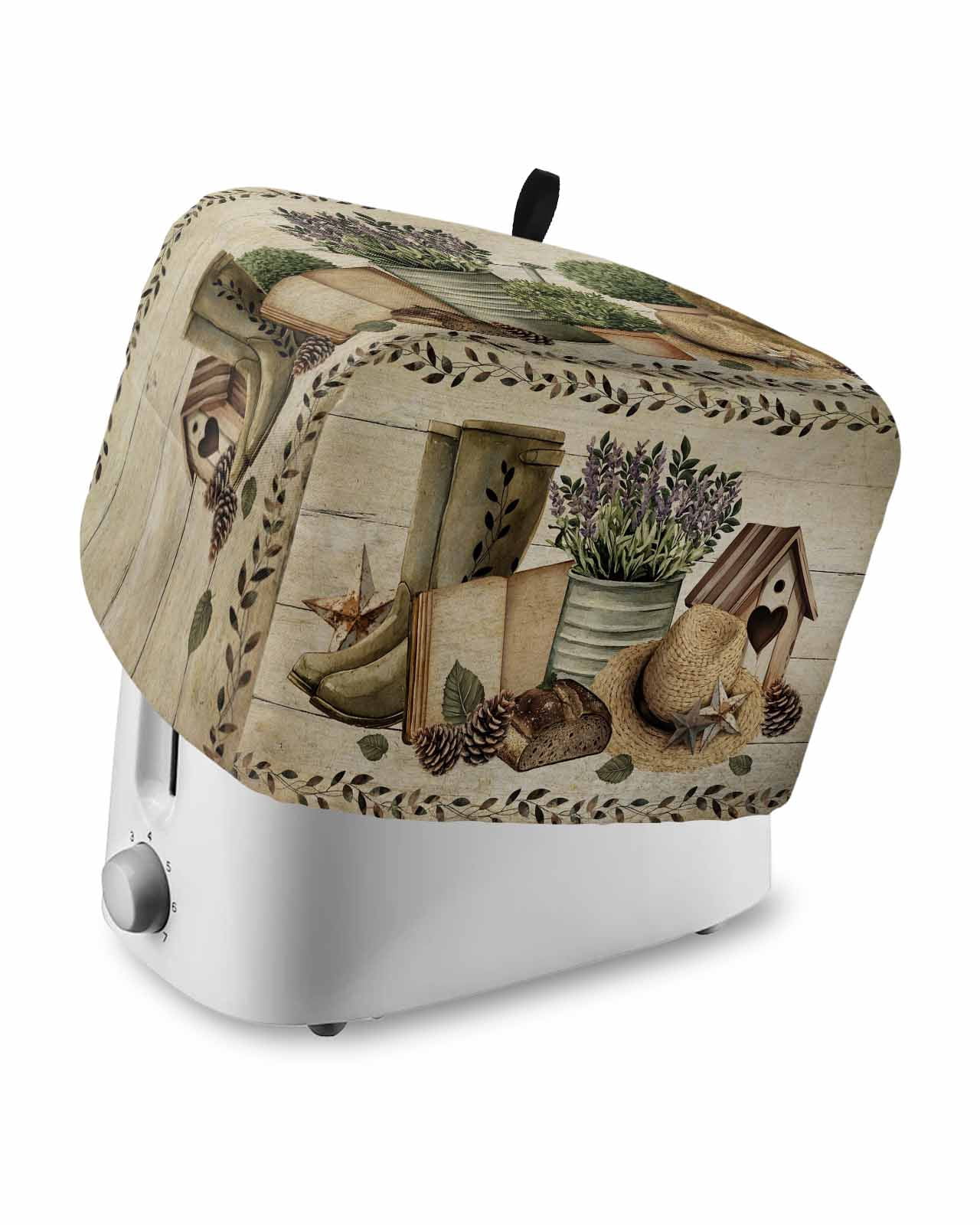 Vintage Farmhouse Toaster Cover 4 Slice, Large Kitchen Appliance Covers ...