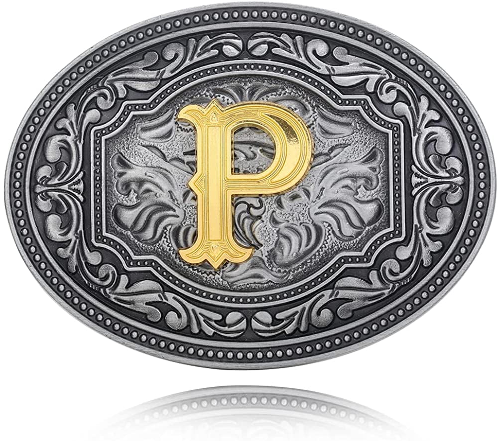 Vintage Fashion Western Belt Buckle Initial Letters From ABC to XYZ ...