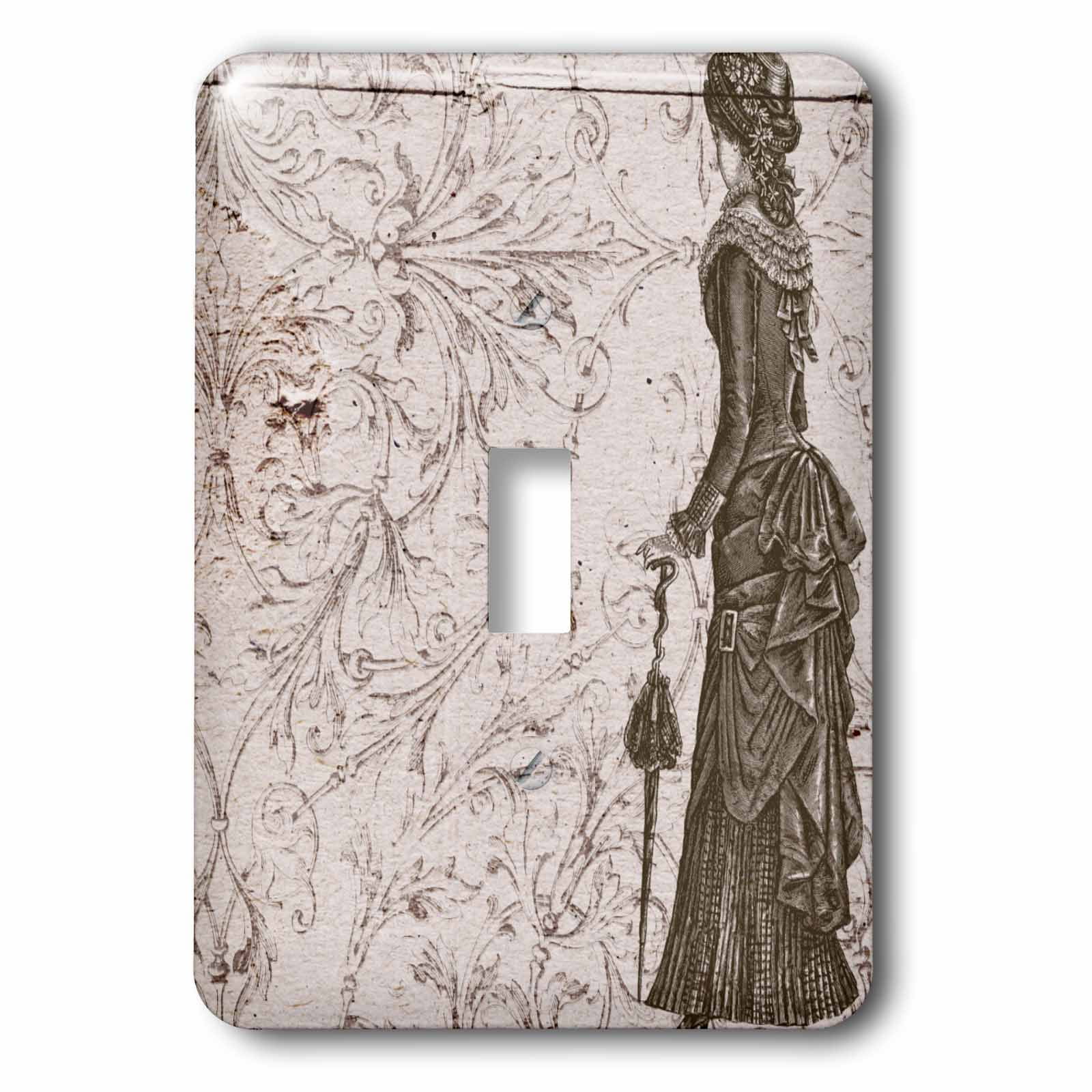 3dRose, Vintage Fashionable Lady Steampunk Art, single toggle switch ...