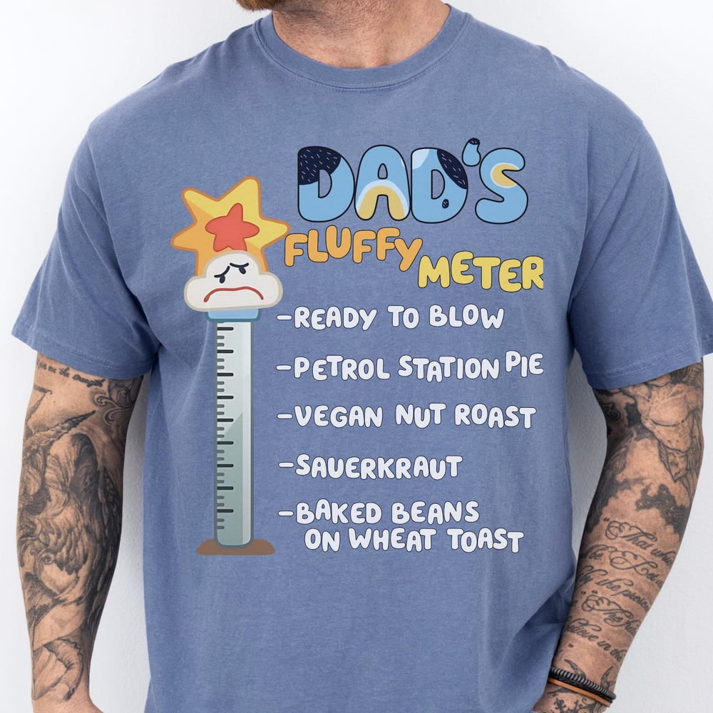 Vintage Fathers Day Bluey Shirt//Bluey Gifts For Dad/Funny Bluey Fluffy ...