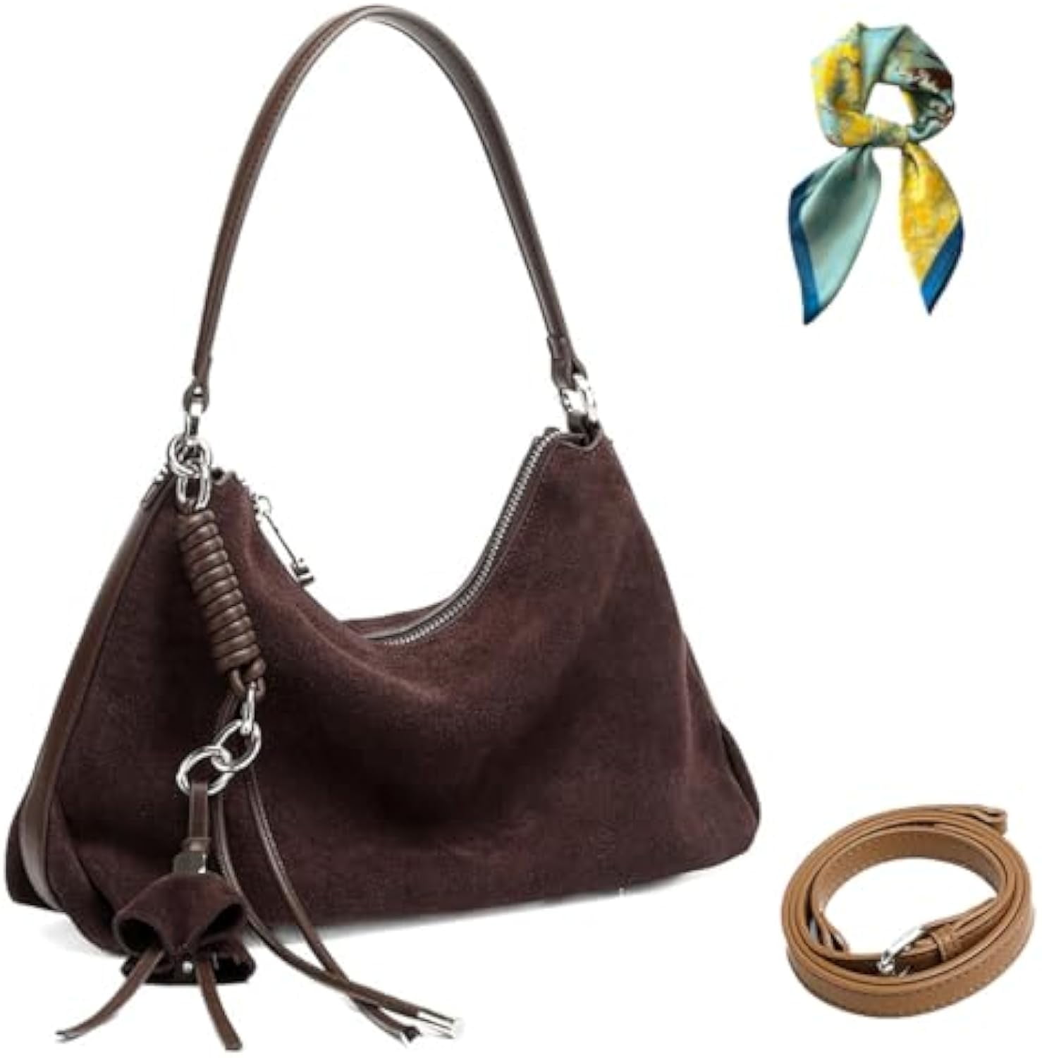 Vintage Faux Suede Tote Bag for Women,Top Handle Handbag Fall Purses ...