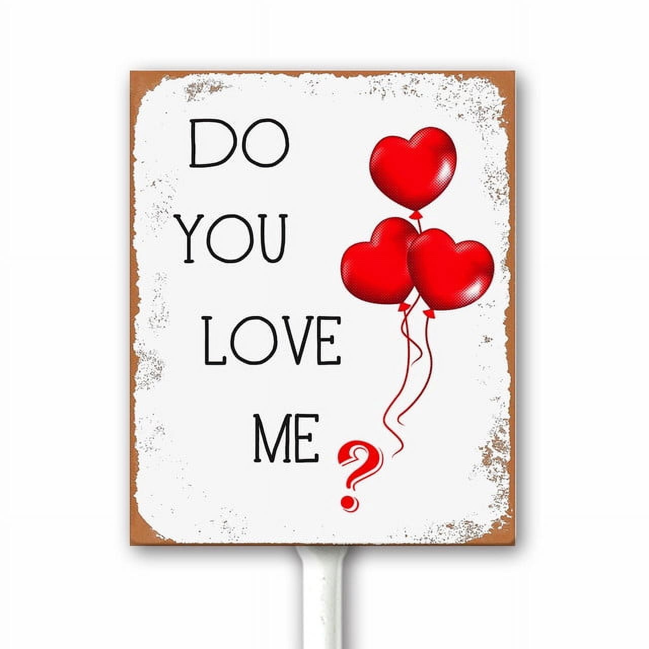 Vintage Feb 14th Sign do you love me Valentines Day Decor Romantic ...