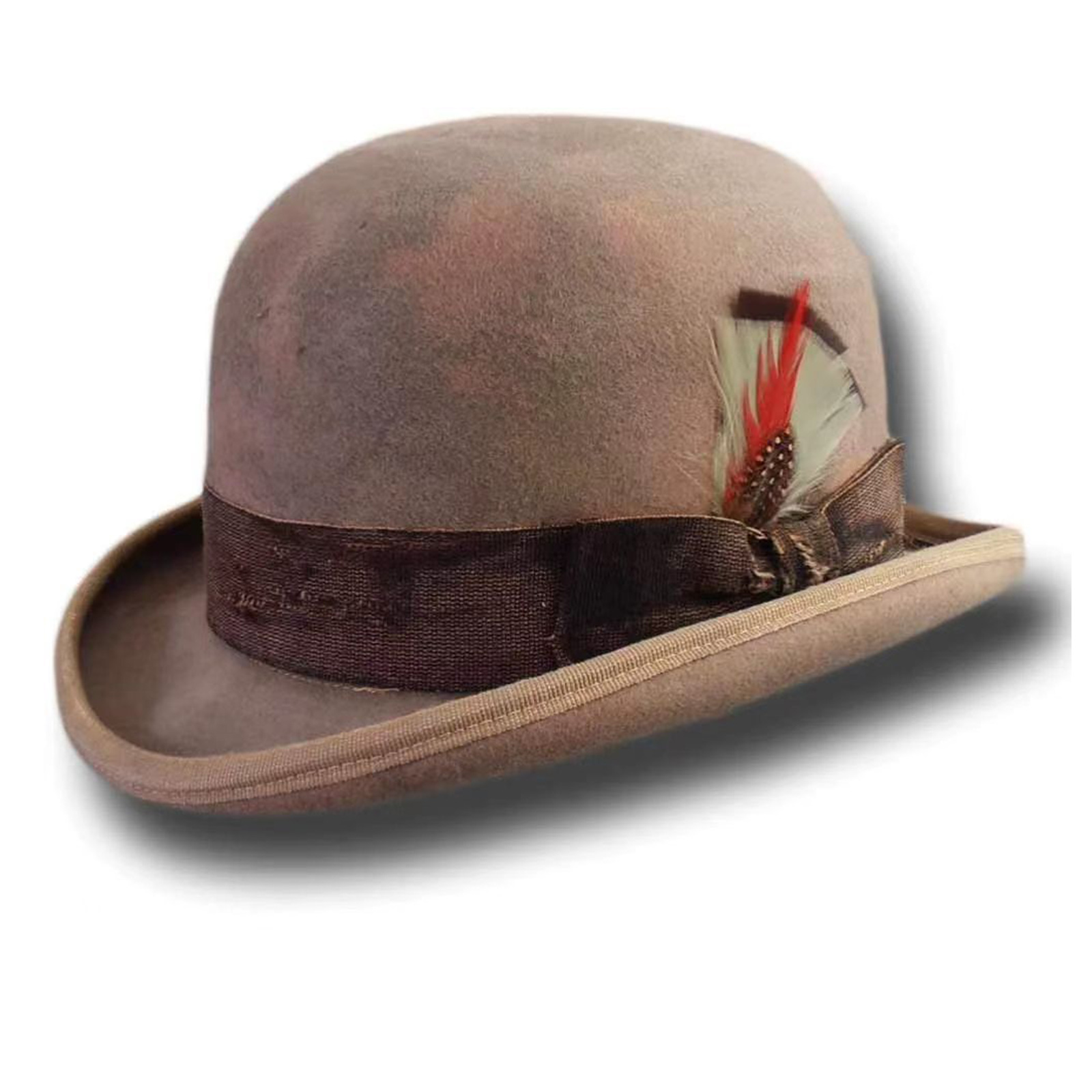 Vintage Fedora Top Hat Wool Short Brim Top Hat Western Round Top Hat ...