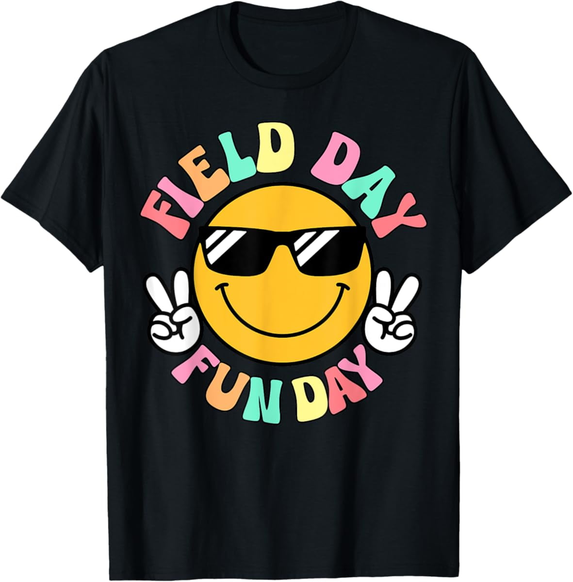 Vintage Field Day Fun Day Funny For Teacher Field Day 2025 T-Shirt Size ...