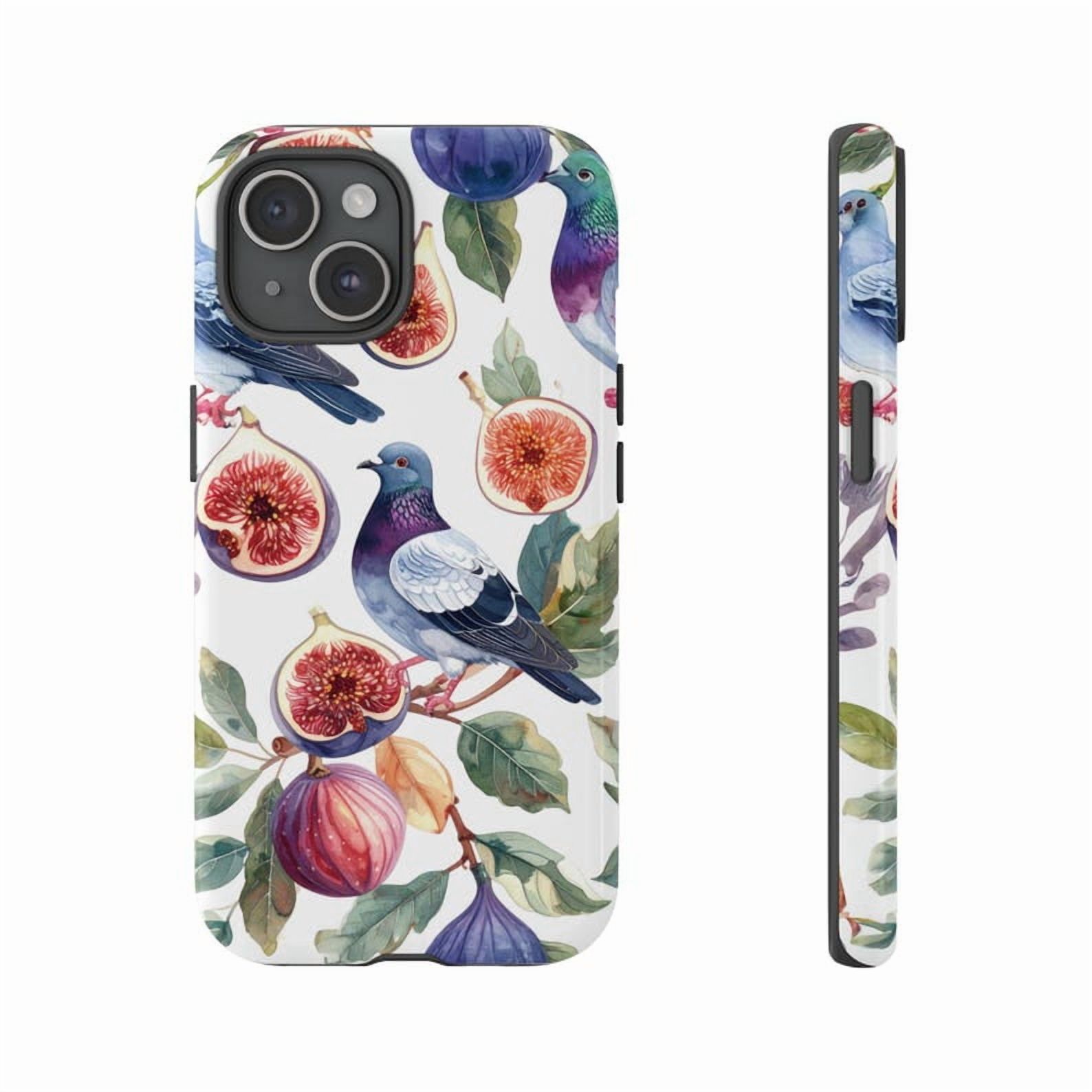 Vintage Fig and Pigeon Harmony Botanical Phone Case for iPhone 12 to 17 ...
