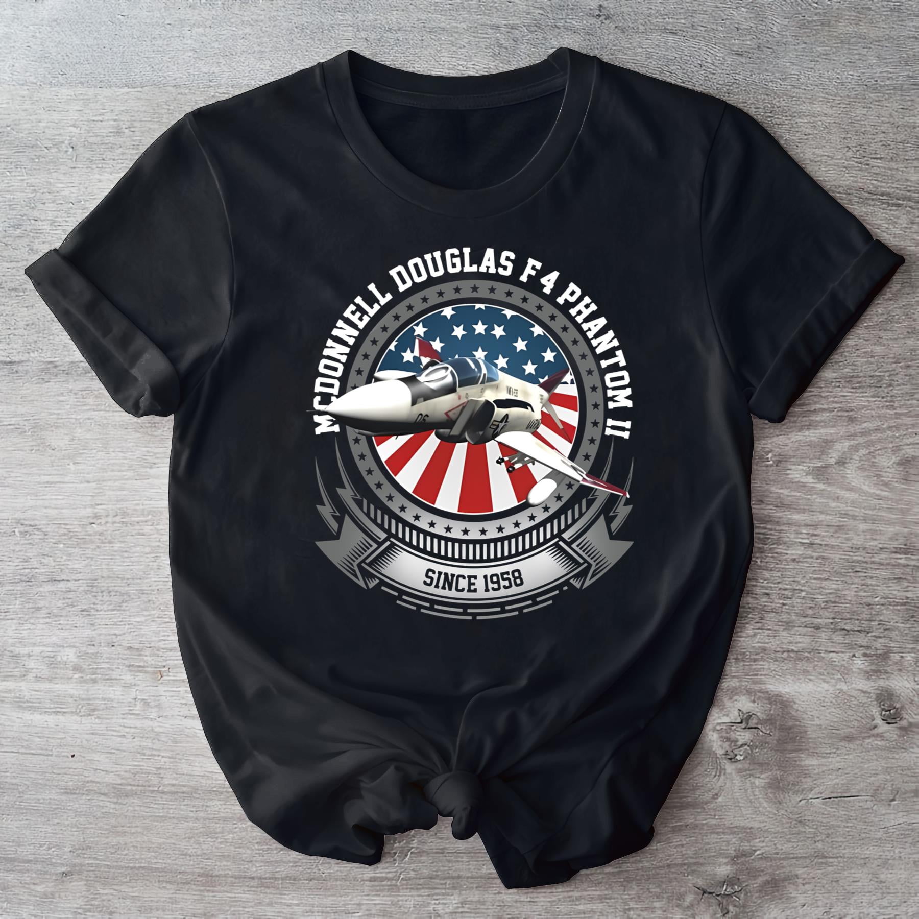 Vintage Fighter Jet Inspired Shirt, Retro Military Aviation Graphic Tee ...