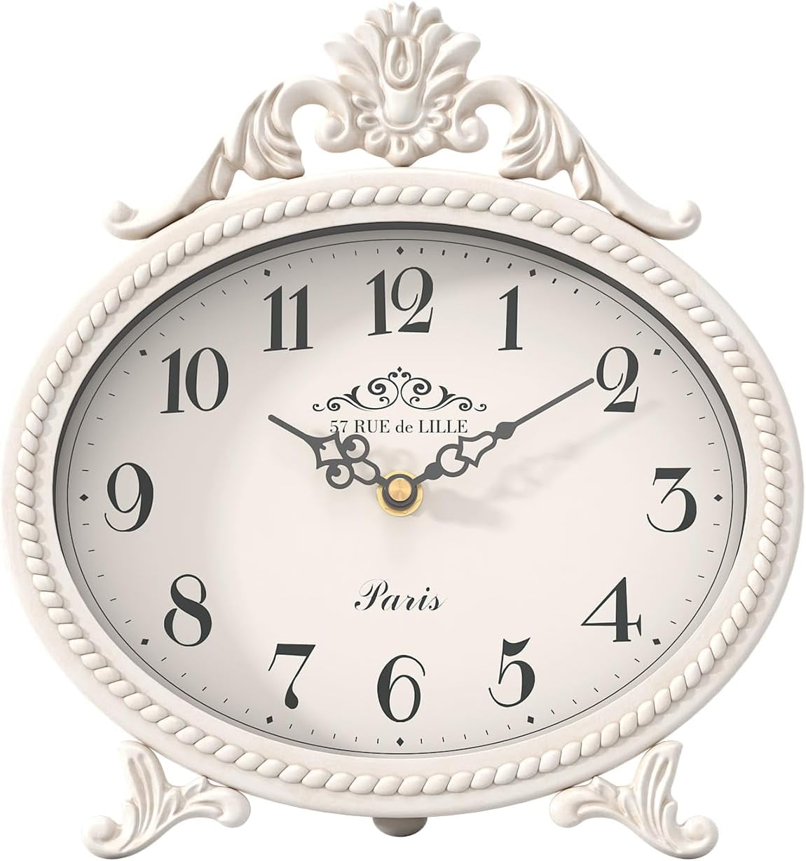 Vintage Finish Mantel Frame Farmhouse Clock Living and Table on Shelf ...