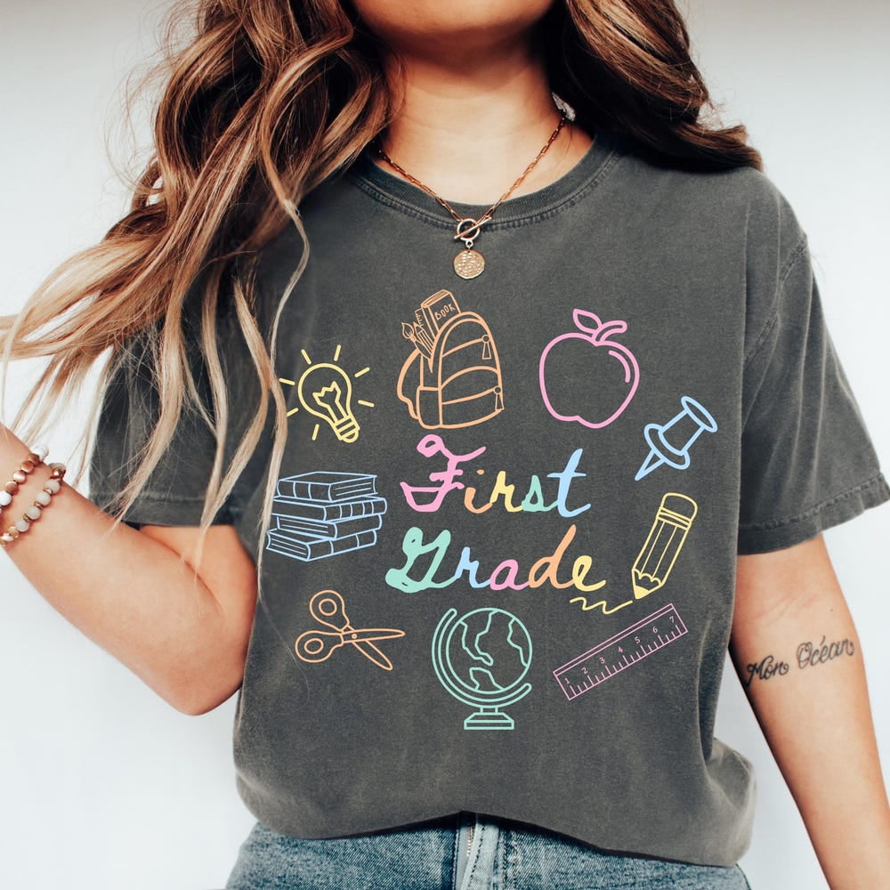 Vintage First Grade Teacher, 1St Grade Doodle Teacher, First Grade Team ...