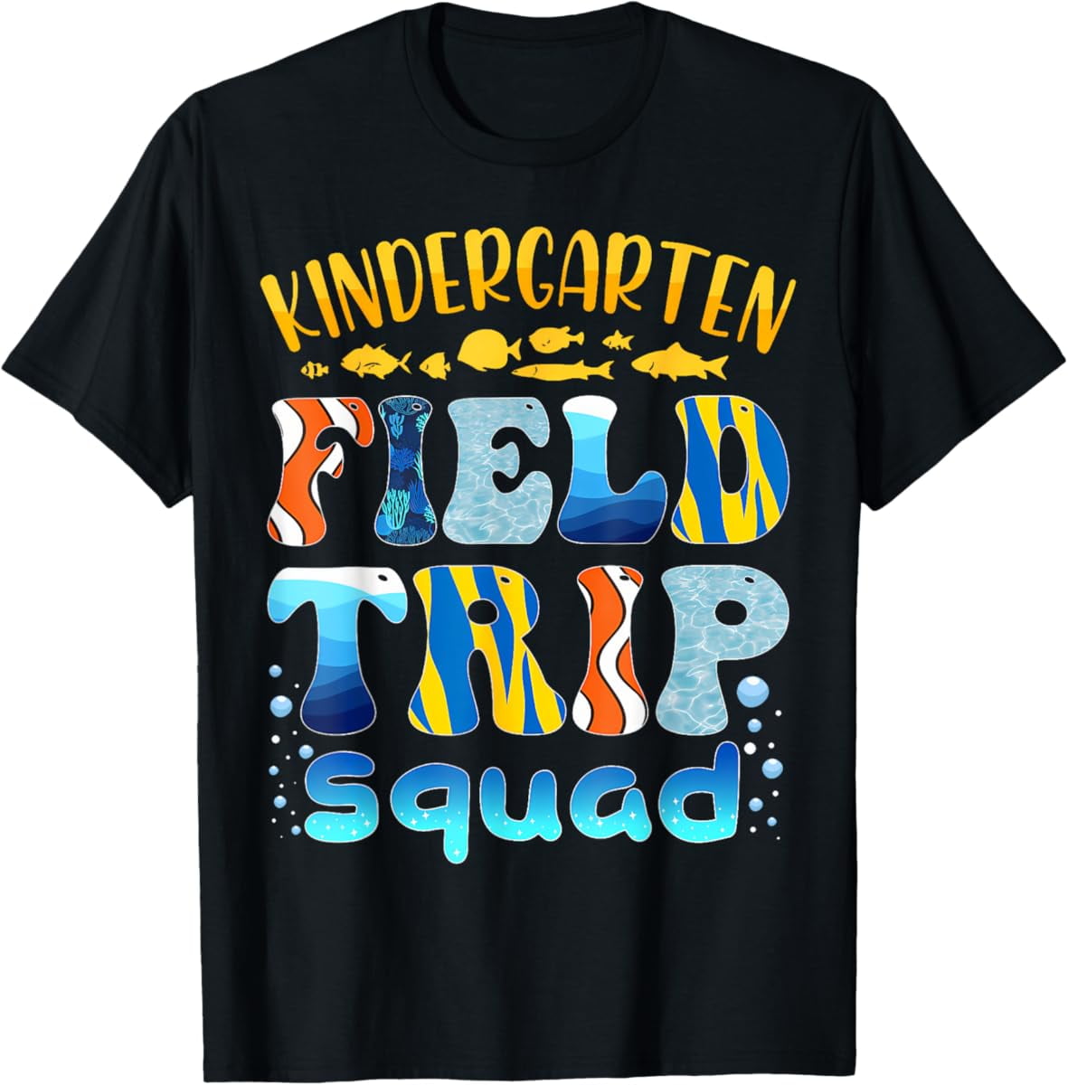 Vintage Fish Aquarium Kindergarten Field Trip Squad Teacher Student T-Shirt Size S-5Xl Best ...
