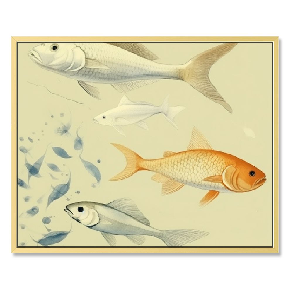 Vintage Fish Sketch Poster - Retro Fish Print - Aquatic Art - Marine ...