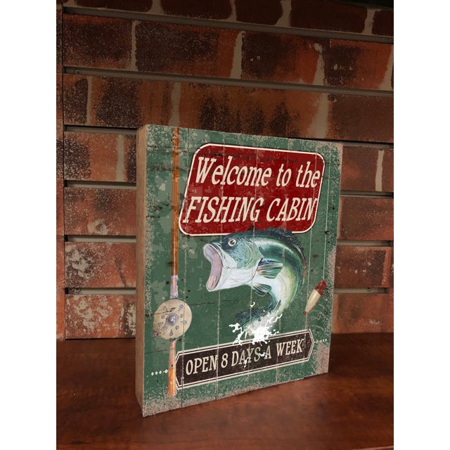 Vintage Fishing Cabin Signs - Walmart.com