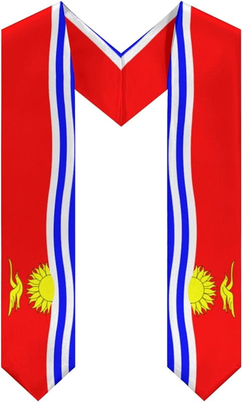 Vintage Flag Graduation Stole Scarf Shawl Sash for Abroad Student ...