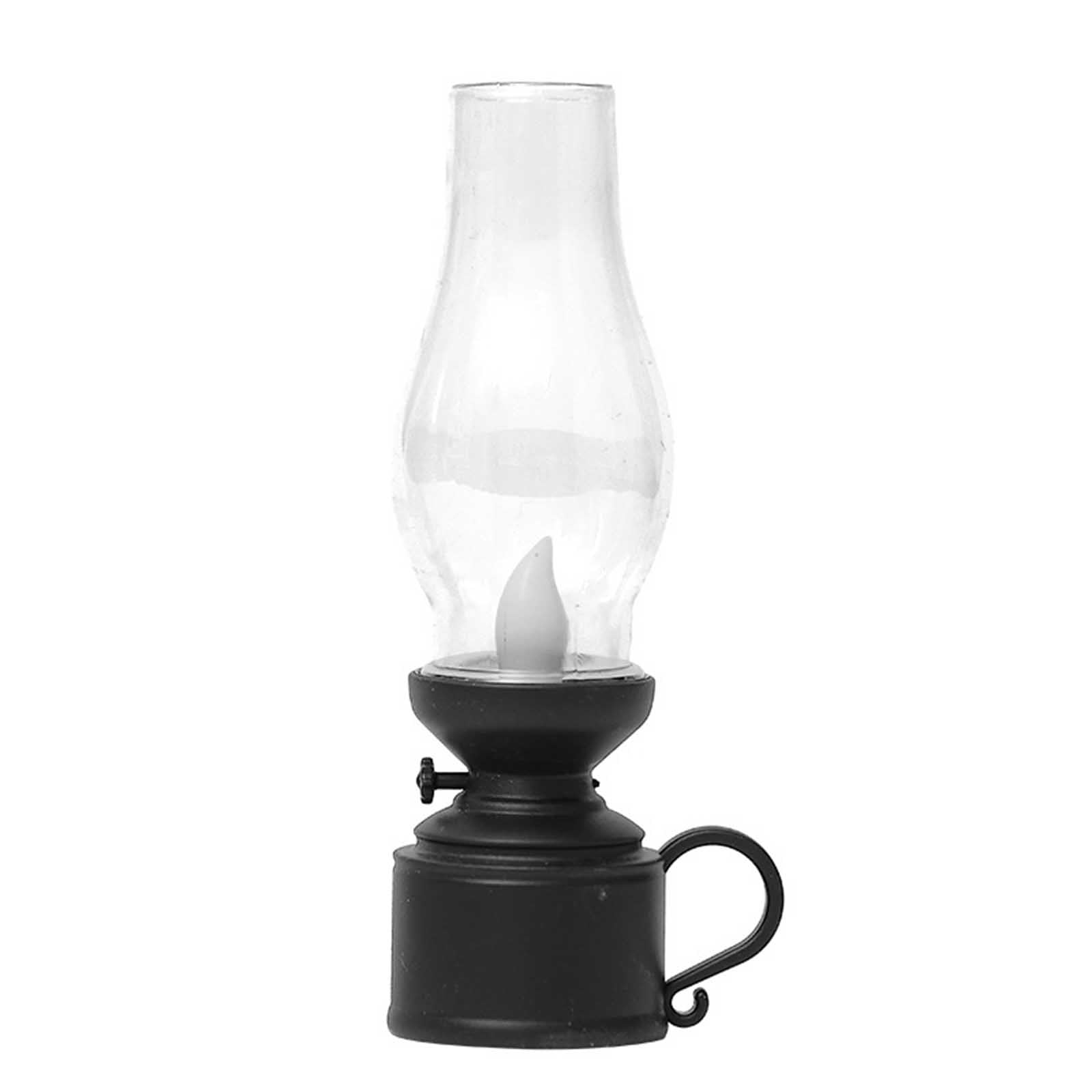 Vintage Flameless Table Lamp,LED Kerosene Lamp,Nightstand Oil Lamp ...