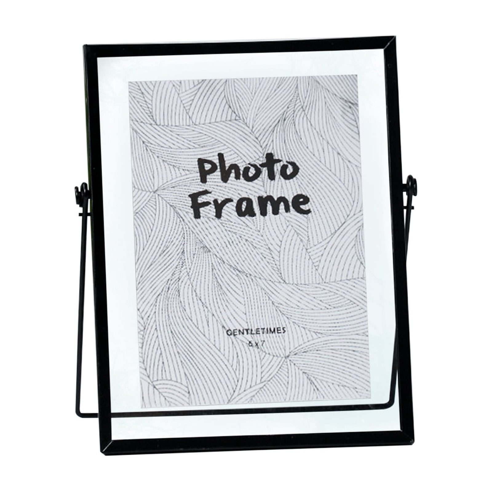 Vintage Floating Glass Frame, Metal Geometric Square Picture Frame with ...