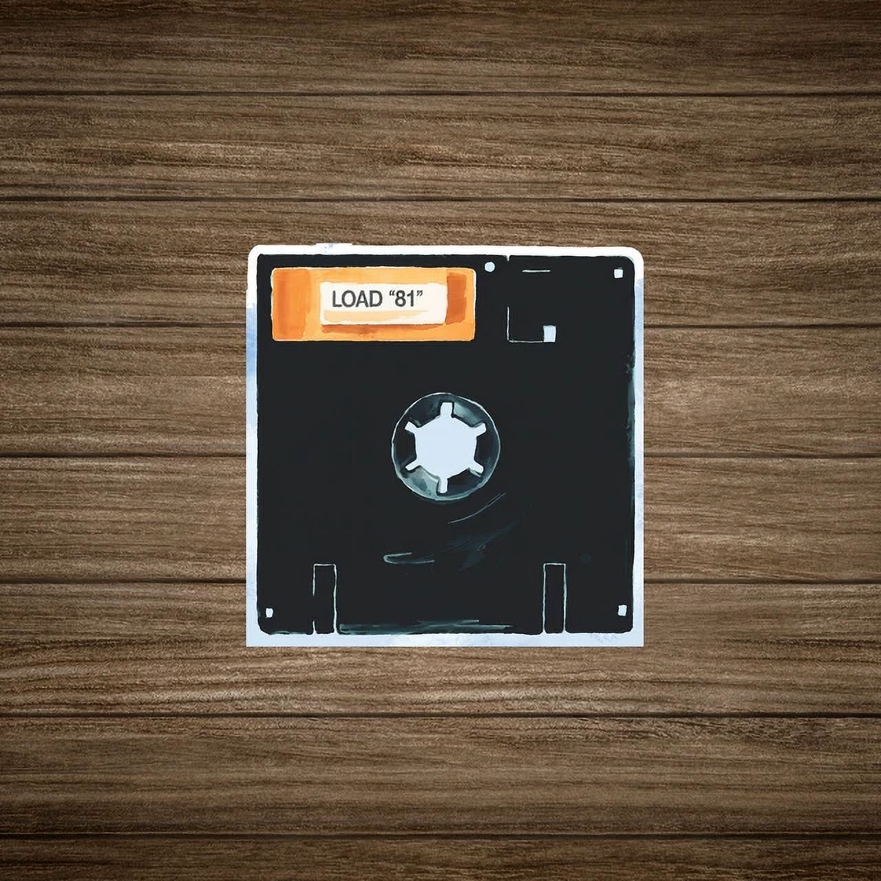 Vintage Floppy Disk Sticker Load 81 Cool Retro 80S Computer Art ...