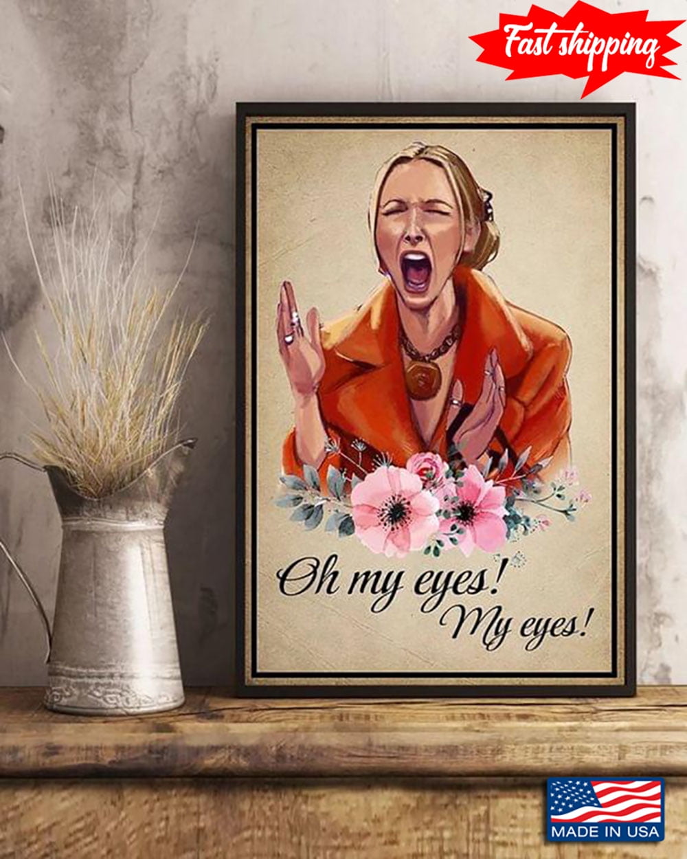 Vintage Floral American Sitcom Friends Phoebe Buffay Oh My Eyes My Eyes ...