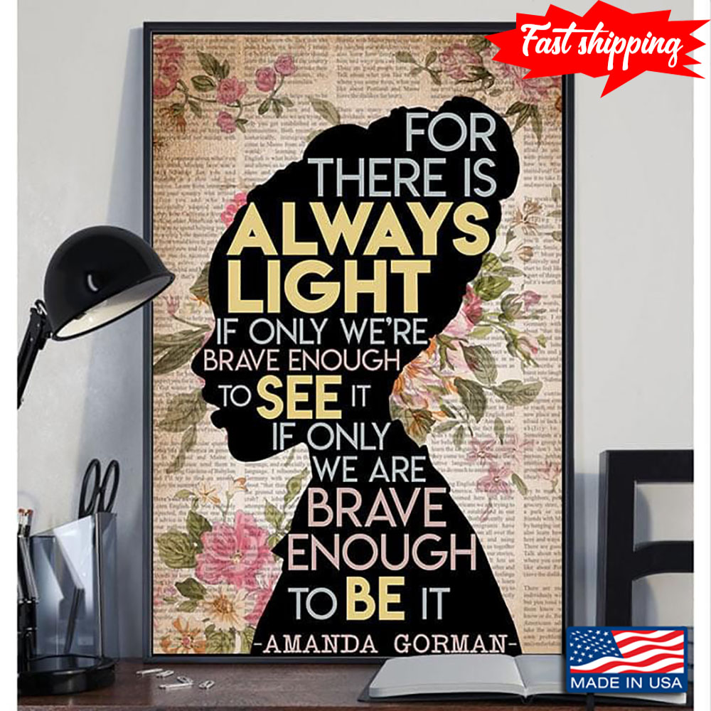 Vintage Floral Book Page Theme Amanda Gorman Silhouette & Her Quote For ...