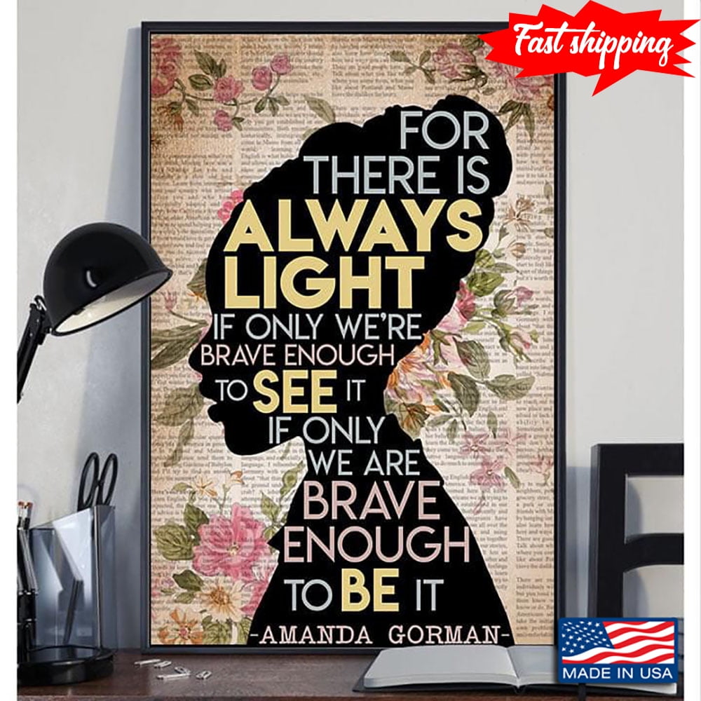 Vintage Floral Book Page Theme Amanda Gorman Silhouette & Her Quote For ...