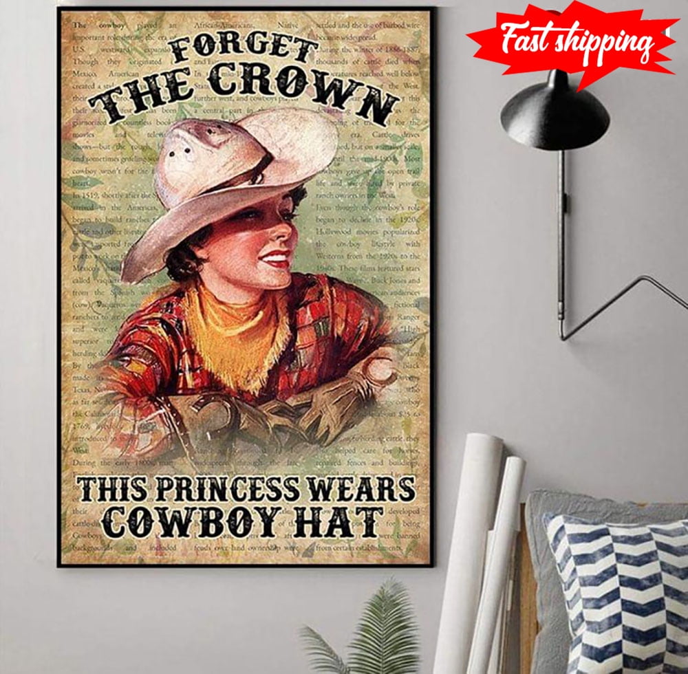 Vintage Floral Book Page Theme Smiling Cowgirl Forget The Crown This ...