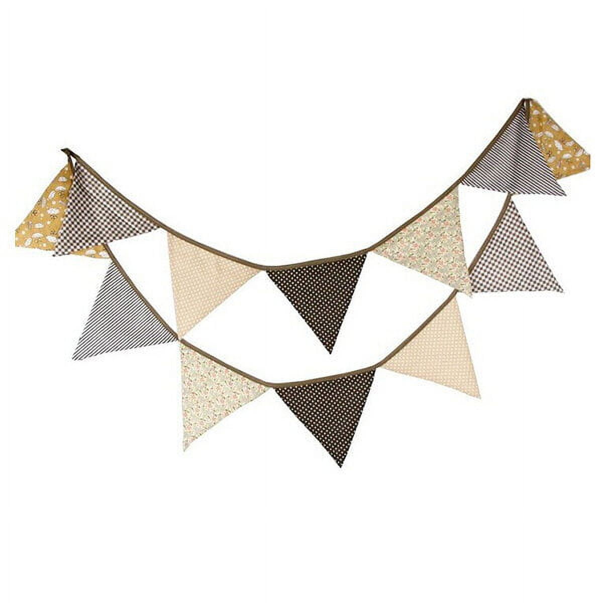 TABLZONE Wedding Banner with Assorted Color Triangle Flags for Party ...