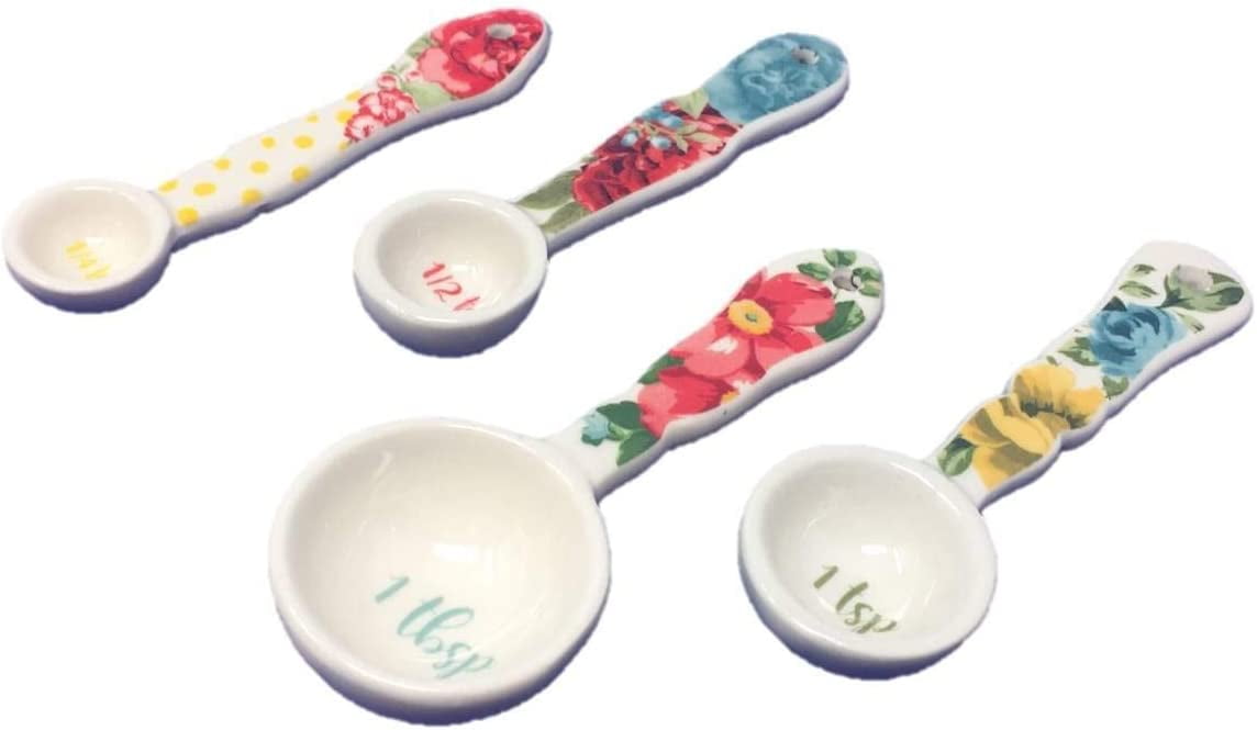 Vintage Floral Ceramic Measuring Spoons - Walmart.com