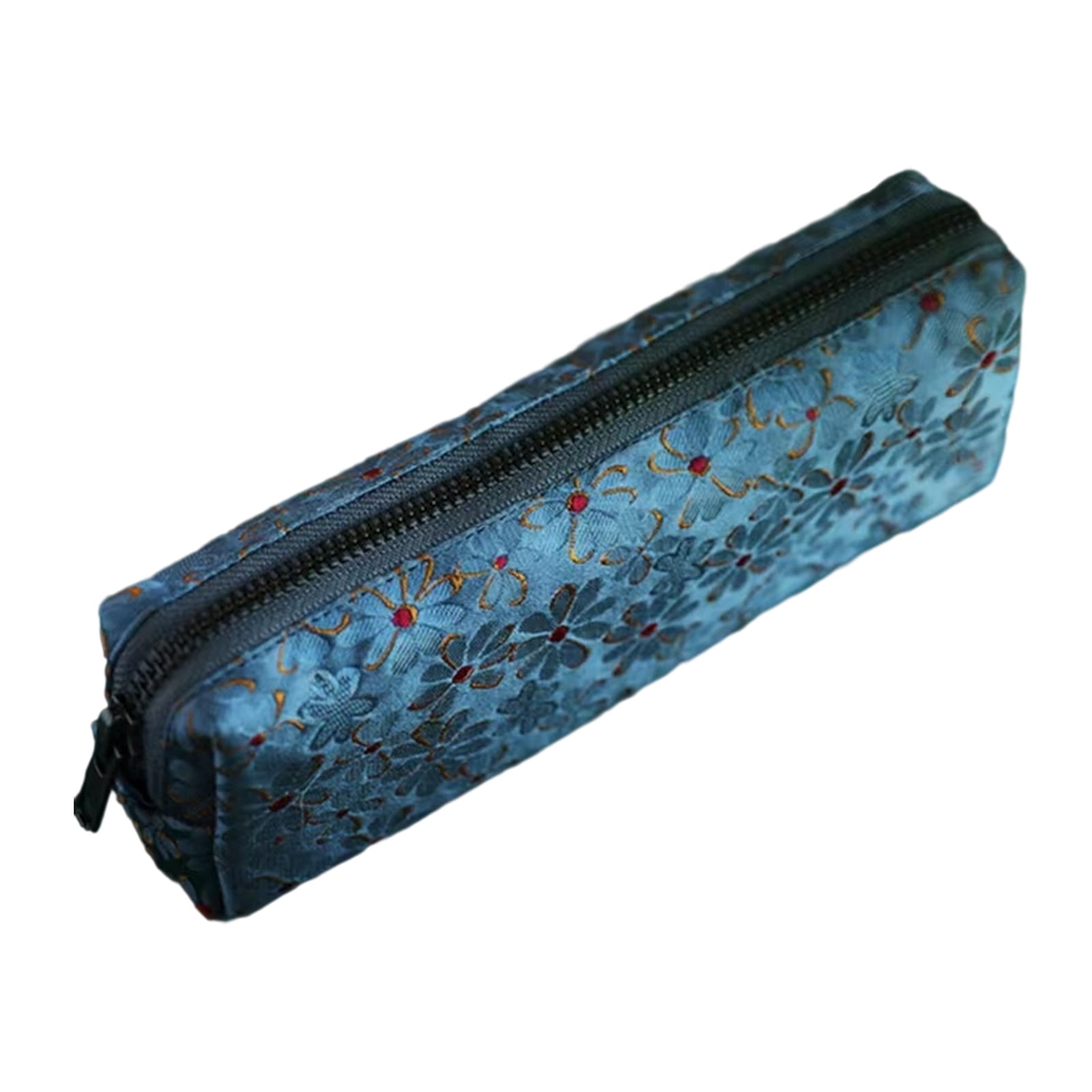 Vintage Floral Embroidery Pencil Bag Cotton Linen Fabric Pencil Case ...