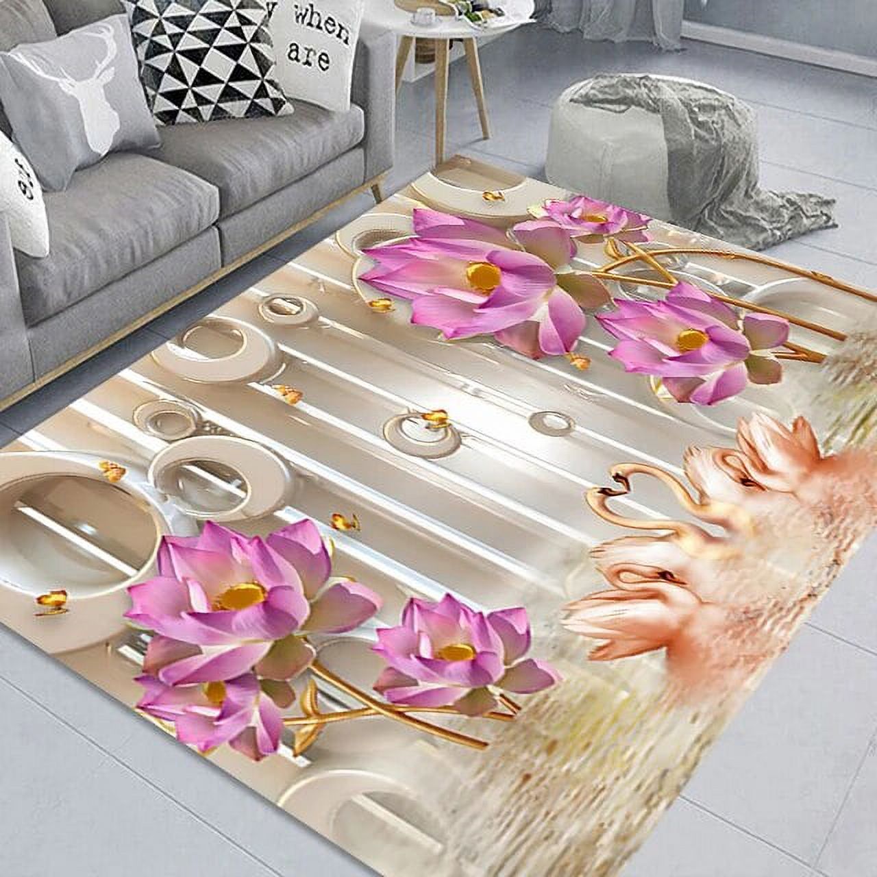 Vintage Floral Pattern Carpet Home r Living Room Rug Sofa Coffee Table ...