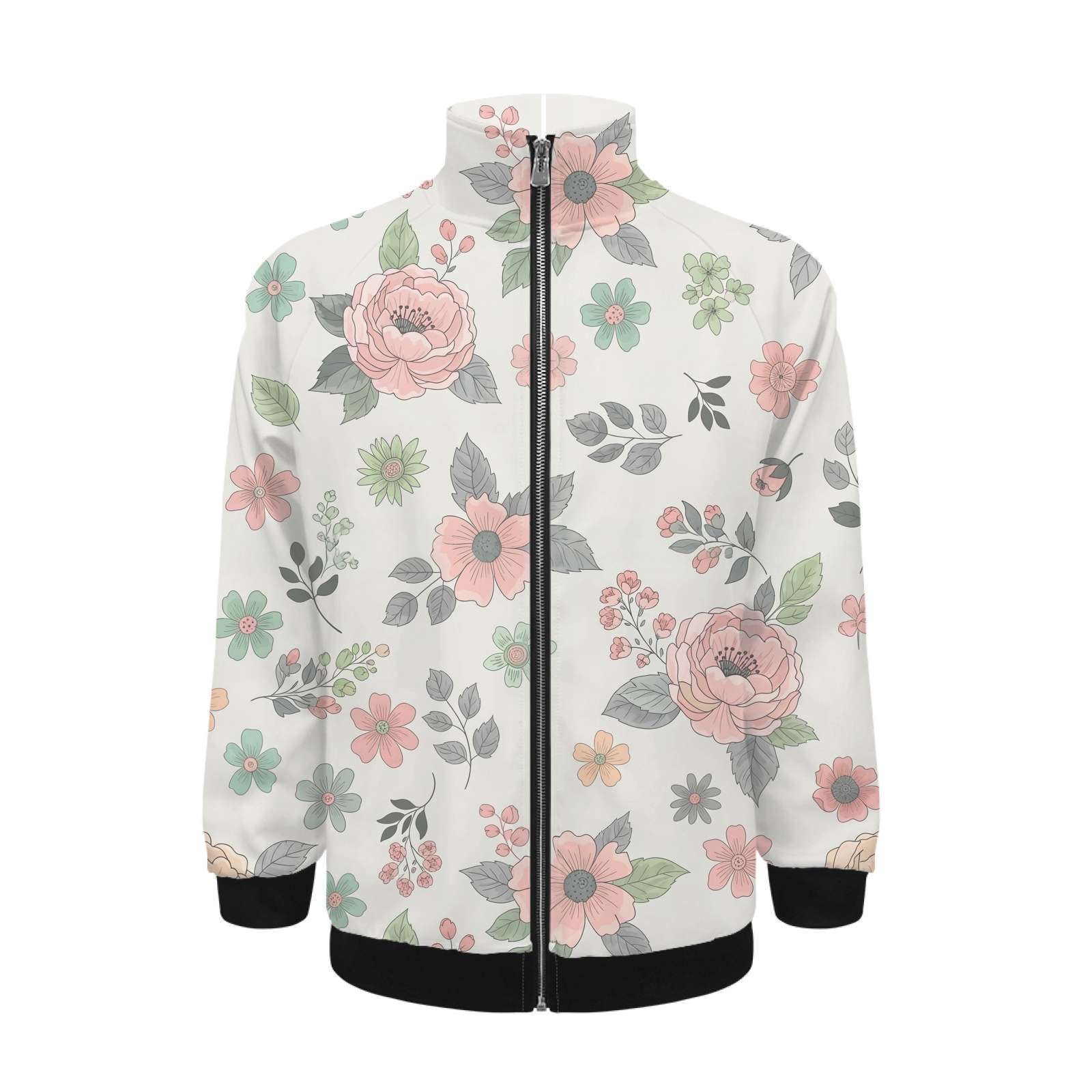 Vintage Floral Pattern Jacket Men's Street Cool Long Sleeves Coat ...