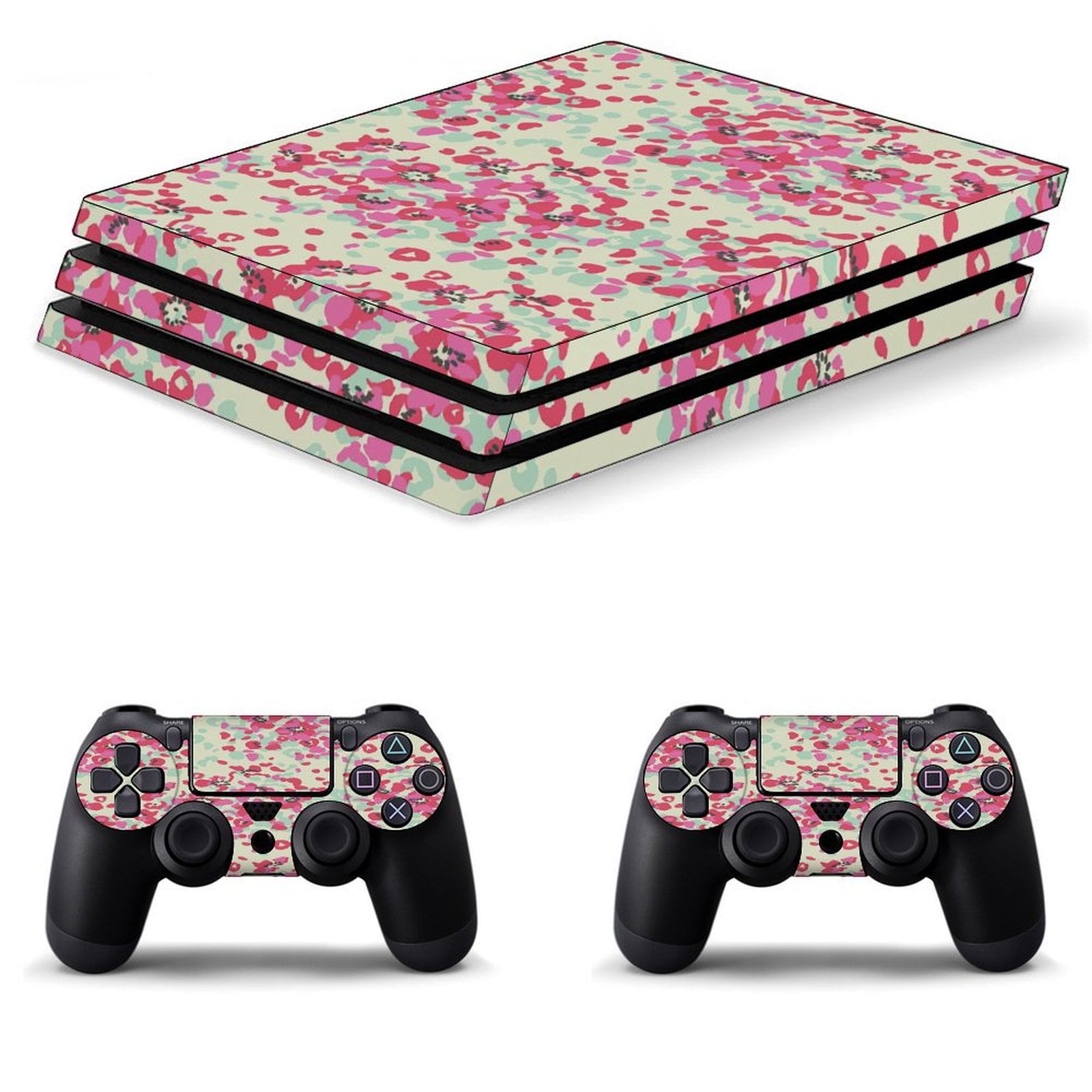 Vintage Floral Pattern PS4/PS4 Pro/PS4 Slim Skin Sticker For Console ...