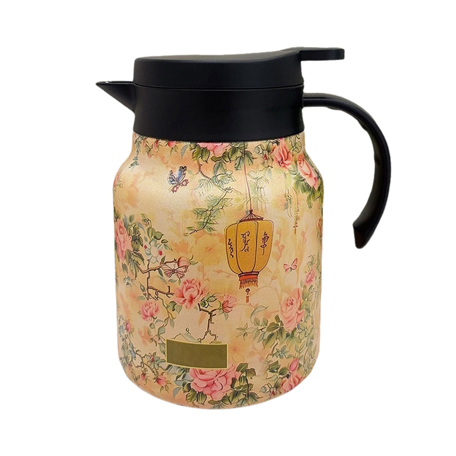 Vintage Floral Pattern Tea Thermos, Thermos Tea Pot, Vintage Floral ...