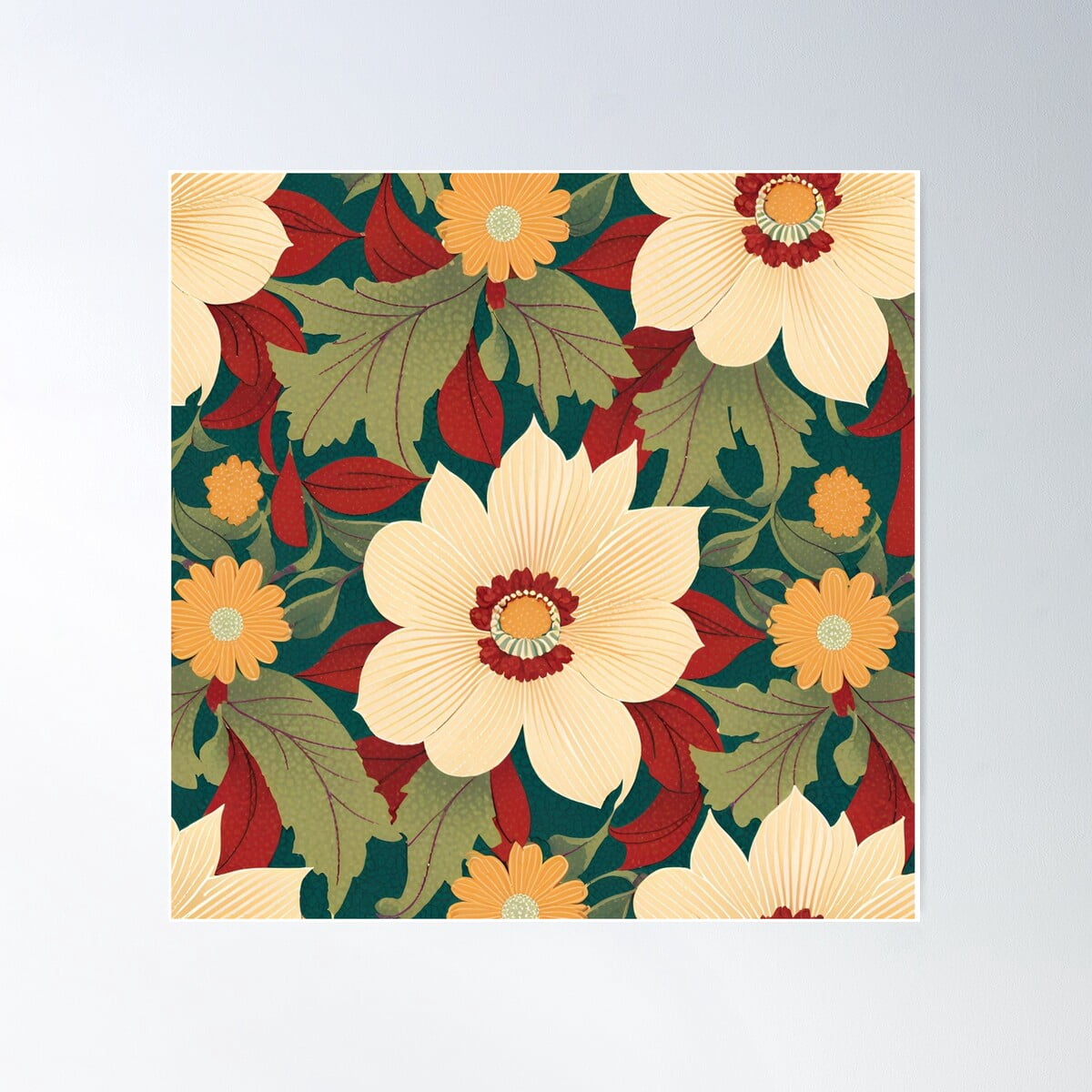 Vintage Floral Pattern | Timeless Botanical Art | Retro Garden Design ...