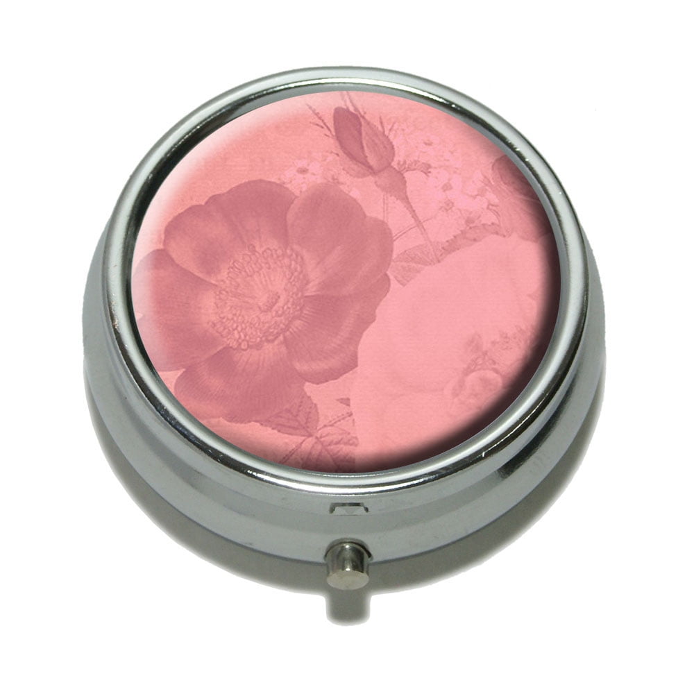 Vintage Floral Pink Pill Box - Walmart.com
