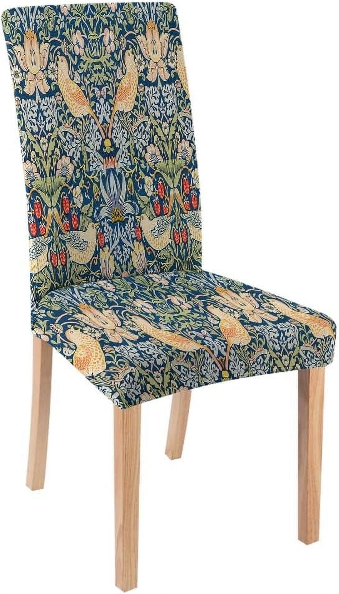 Vintage Floral Printed William Morris Chair Covers Set of 6 Stretchy ...